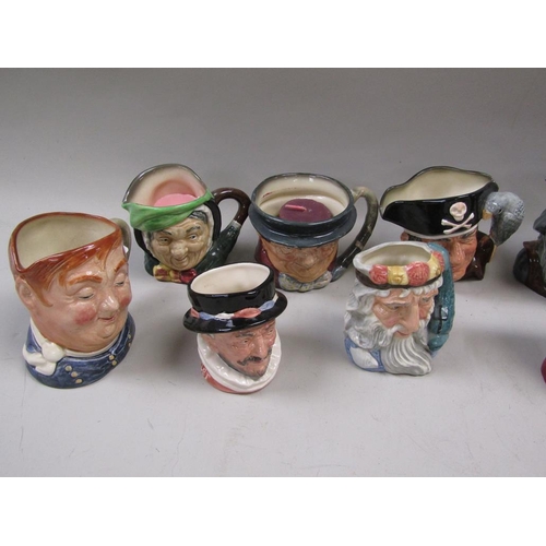 COLLECTION OF ROYAL DOULTON CHARACTER JUGS, LARGEST 12cms H
