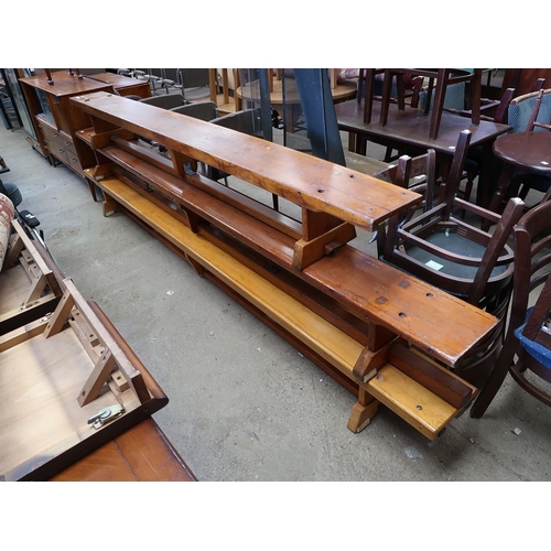 THREE VINTAGE GYM BENCHES