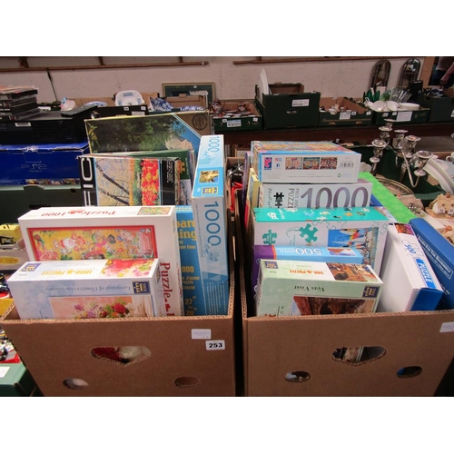 TWO BOXES OF MIXED PUZZLES