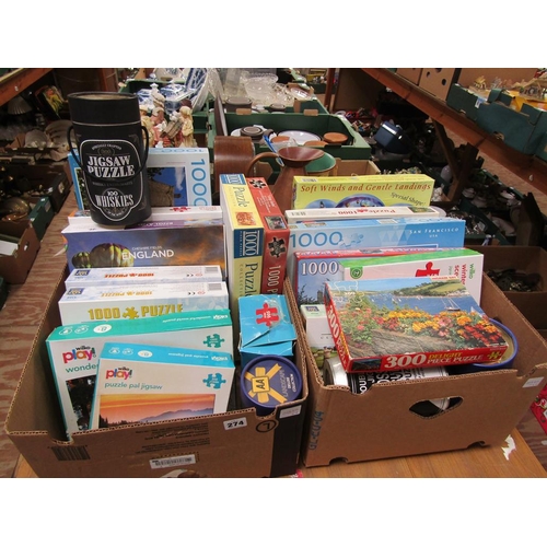 TWO BOXES OF PUZZLES