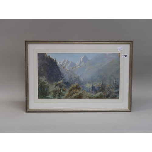 ARTHUR BURRINGTON - PROMONTOGNO, ALPINE LANDSCAPE, SIGNED WATERCOLOUR ...