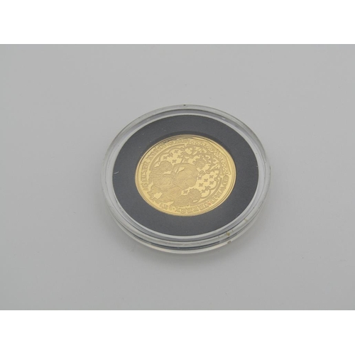 22ct GOLD LONDON MINT DOUBLE LEOPARD RE-STRIKE COIN FROM THE ...