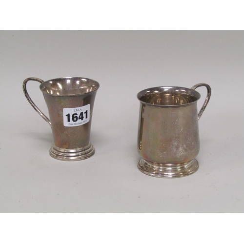 TWO SILVER TANKARDS 8.3ozt
