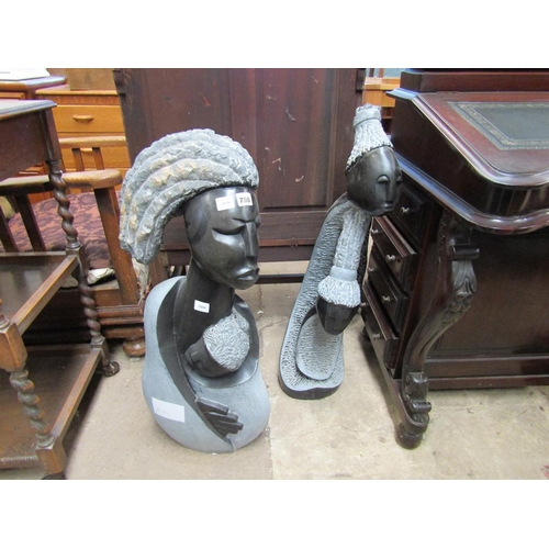 TWO AFRICAN STONE SCULPTURES