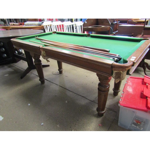 VICTORIAN SMALL SNOOKER TABLE/DINING TABLE, 88cm w, 164cm l, 74cm h