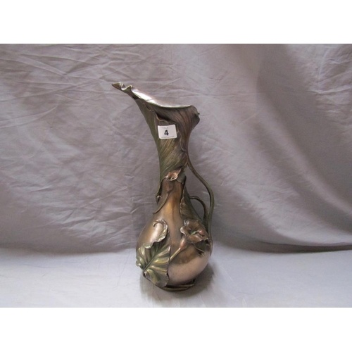 BRONZED EWER WITH ARUM LILLIES & LADYBIRDS