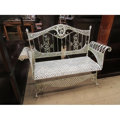 METAL TWO SEATER GARDEN BENCH