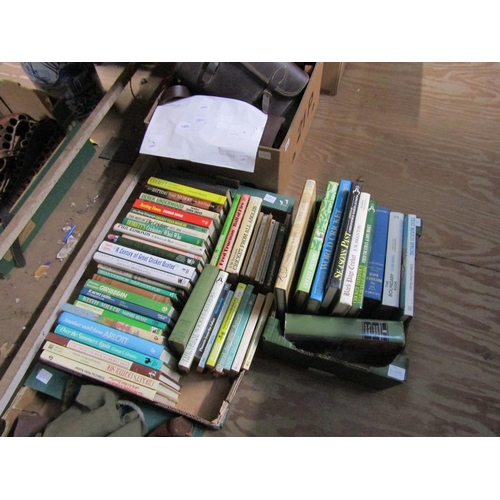 TWO BOXES OF CRICKET BOOKS