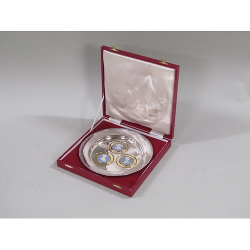 ROYAL WEDDING 1981 SILVER AND WEDGWOOD DISH, DAVID SHAW SILVERWARE ...