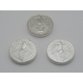 THREE 2019 QUEEN ELIZABETH II FALCON OF THE PLANTAGENTS 2OZ FINE SILVER ...