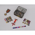 COLLECTION OF MINIATURE MILITARY BADGES ETC