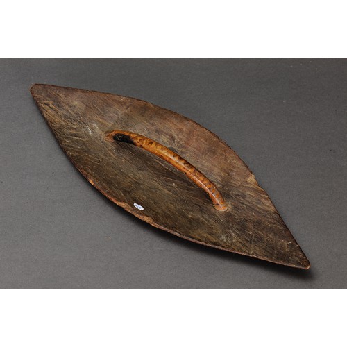 BROAD SHIELD, WESTERN DISTRICT, VICTORIA. Carved and engraved hardwood ...