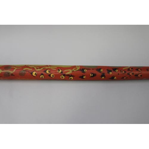 Launce Napnrula, Australian Aboriginal, painted hardwood digging stick ...