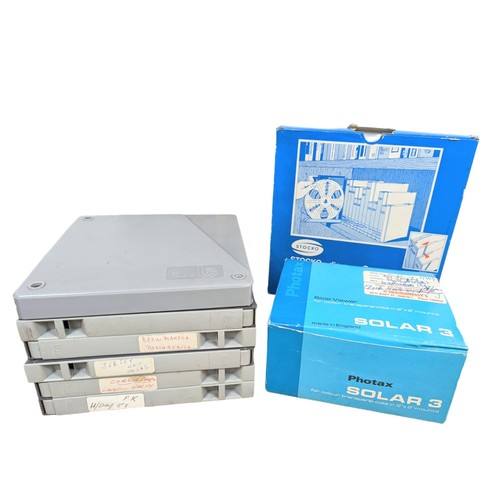 Fuji Film M36 projector with reels and a Photax solar 3 slide viewer