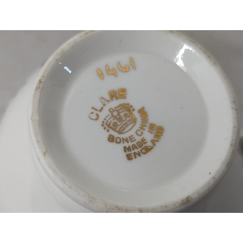 A 21 piece "Clare" tea set.