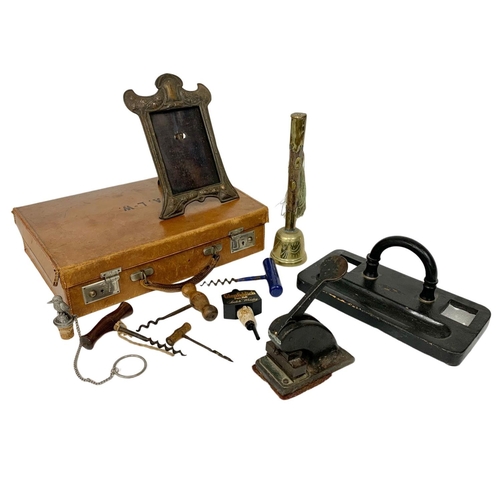 A sundry lot of early 20th century items. Including an Art Nouveau ...