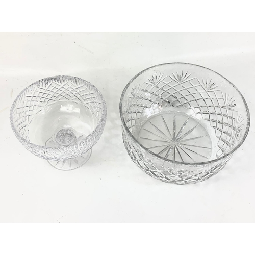 A very large crystal bowl with large crystal comport bowl. Largest ...