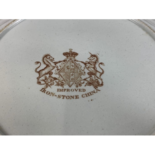 A set of early 19th century “Improved Iron-Stone China dinner plates ...