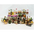A large collection of vintage miniature alcohol. Dimple Scots Whisky ...