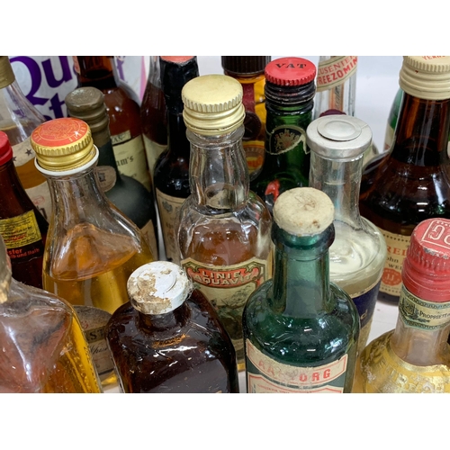 A large collection of vintage miniature alcohol. Dimple Scots Whisky ...