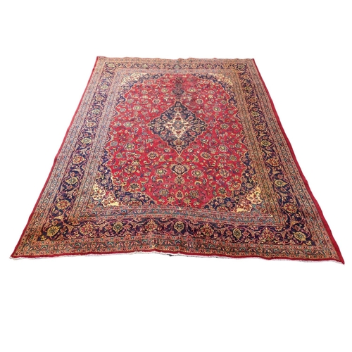 A very large vintage Middle Eastern hand knotted rug 290 X 380cm