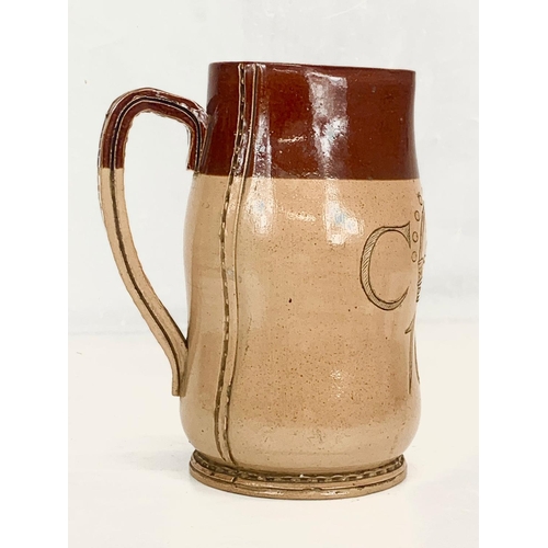 A Doulton Lambeth King Charles I 1646 Commemorative jug. Circa 1872 ...