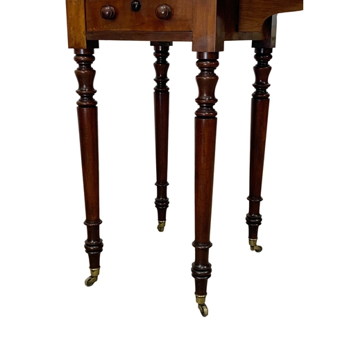 A small Victorian drop leaf side table with drawer. Circa 1850’s. Open ...