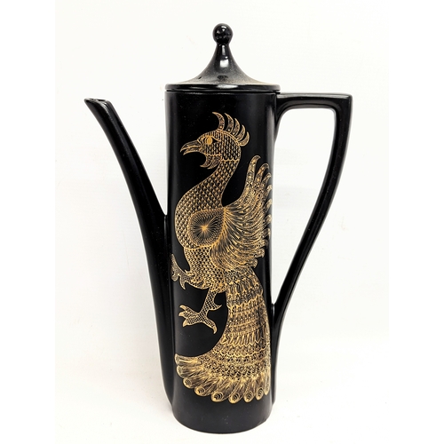 A 15 piece Portmeirion pottery "Phoenix" by John Cuffley coffee set.