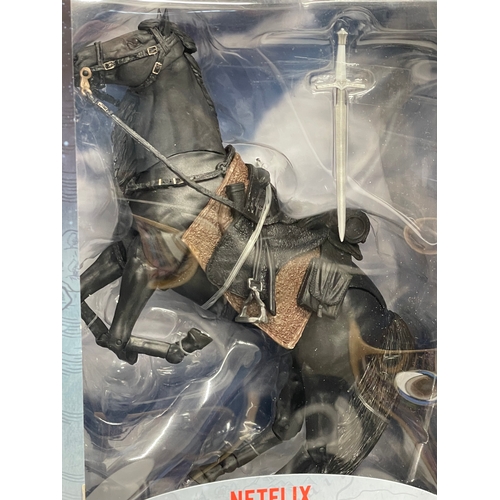 A McFarland Toys Netflix The Witcher ‘Roach’ figure in box. Box ...