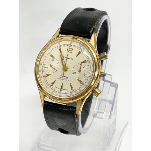 A vintage Lanco 17 Jewels Incabloc Antimagnetic gents watch.