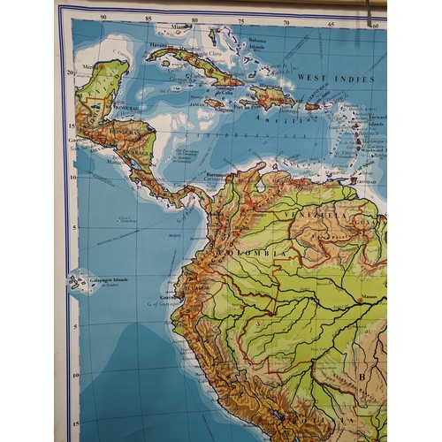 Large Philips map of South America, 1967, 107x176cm