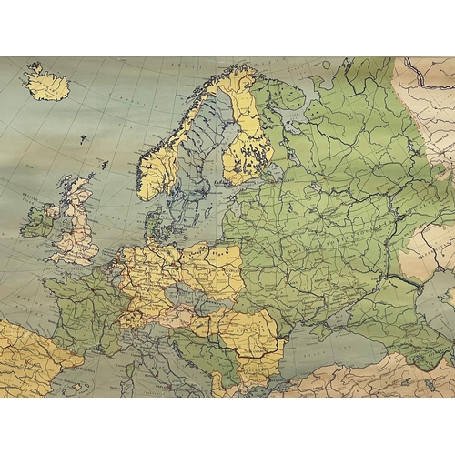 Large 1963 Philips map of Europe, 183x158cm