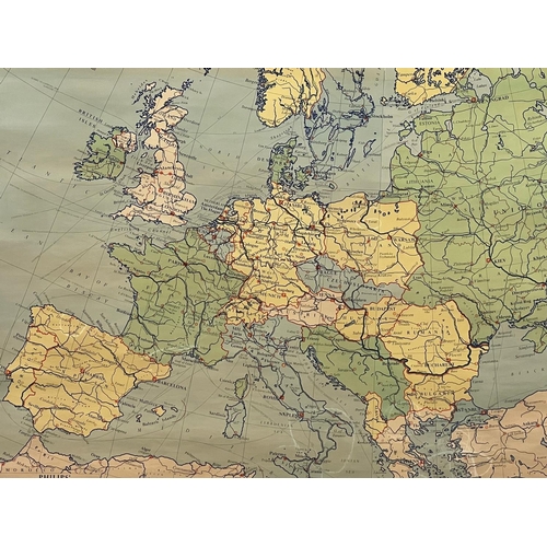 Large 1963 Philips map of Europe, 183x158cm