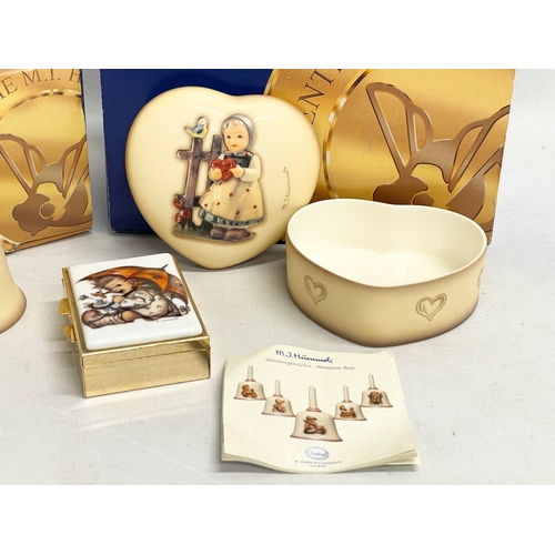M.I. Hummel Goebel pottery bell and lidded dish in boxes, with a ...