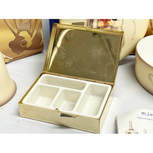 M.I. Hummel Goebel pottery bell and lidded dish in boxes, with a ...