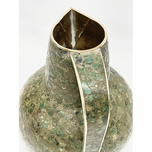 A Los Castillo Taxco silver plated pitcher. 19x20cm