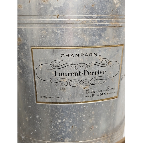 A vintage Laurent- Perrier Champagne ice bucket on stand. 79cm ...