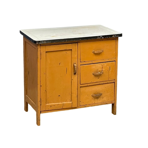 An early 20th century kitchen cabinet with enamel top. Circa 1920s-30s ...