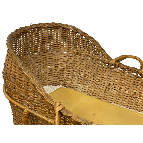 A vintage wicker cot.