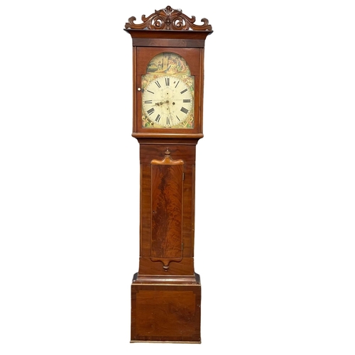 A large William IV mahogany long case clock by A. Breckinridge & Sons ...