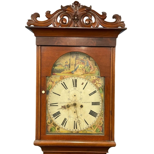 A large William IV mahogany long case clock by A. Breckinridge & Sons ...