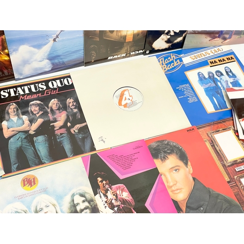 A collection of LP, vinyl records and singles.