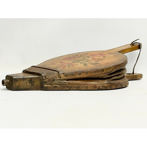 A Victorian hand painted bellows. 45cm