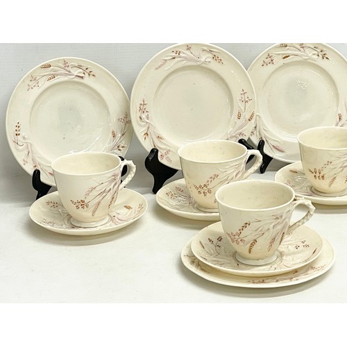 A 12 piece 1st period Belleek Pottery ‘Grass’ pattern tea set. Circa ...