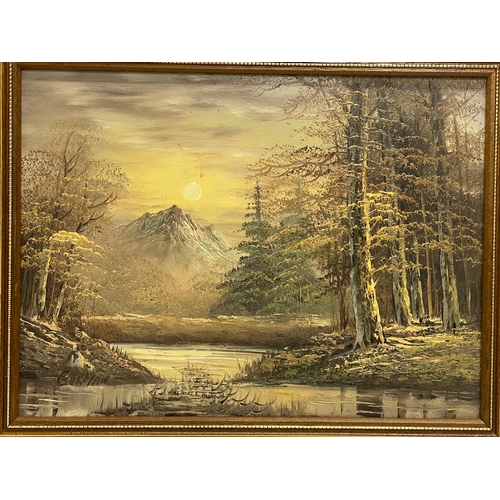 2 oil paintings. By Irene Cafieri and Gorman. 50x40cm.