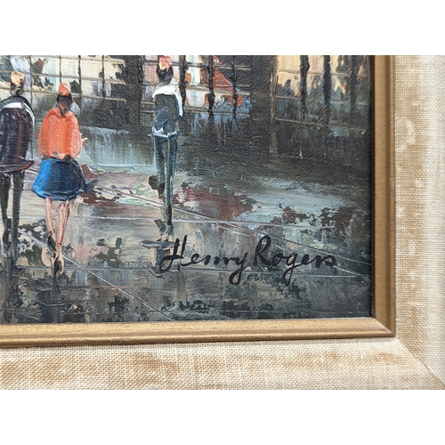 An original Henry Rogers oil painting. 53x43.5cm with frame, 40x30cm ...