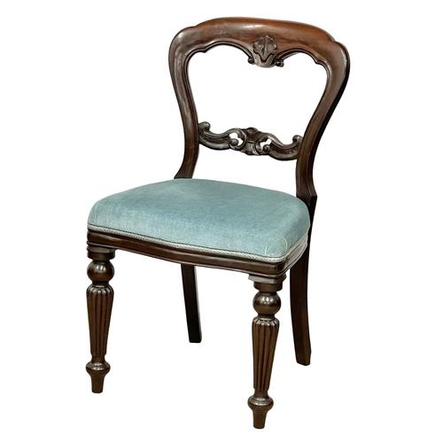 A set of 8 Victorian style mahogany spoon back dining chairs with ...