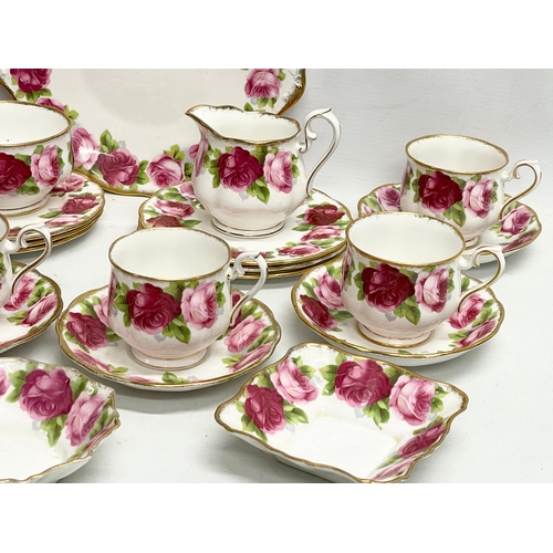 A 24 piece Royal Albert ‘Old English Rose’ tea set.