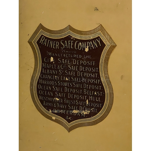 An Edwardian period Fire Resistant safe. Ratner, London. With keys ...