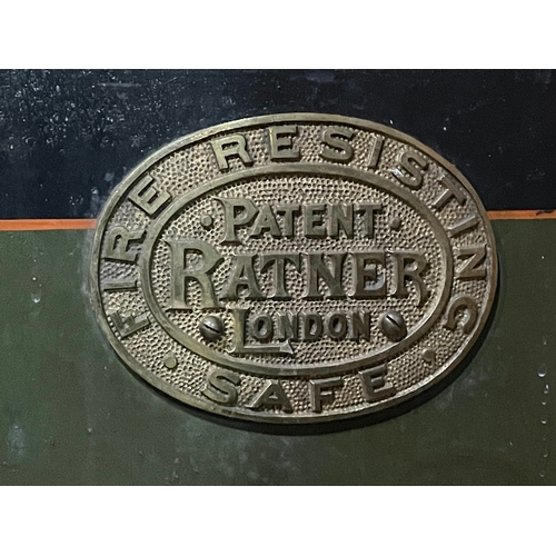 An Edwardian period Fire Resistant safe. Ratner, London. With keys ...